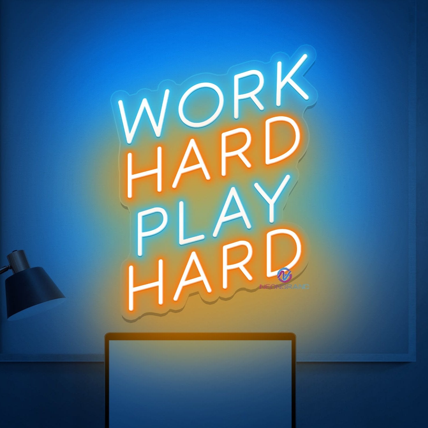 Work Hard Play Hard Neon Sign Led Word Lights - NeonGrand