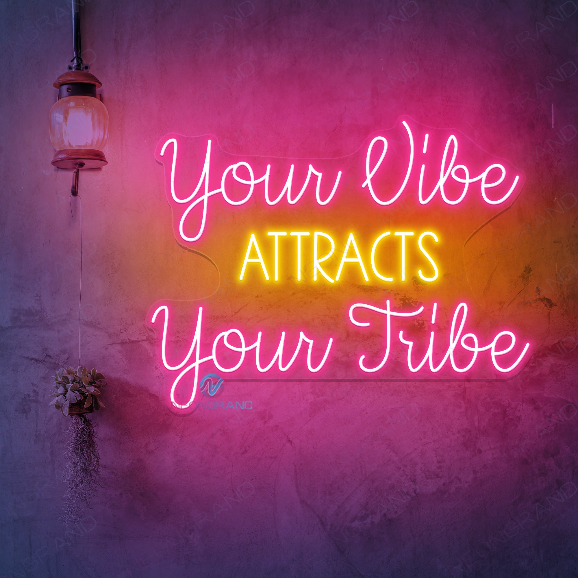 Your Vibe Attracts Your Tribe Neon Sign Led Light - NeonGrand