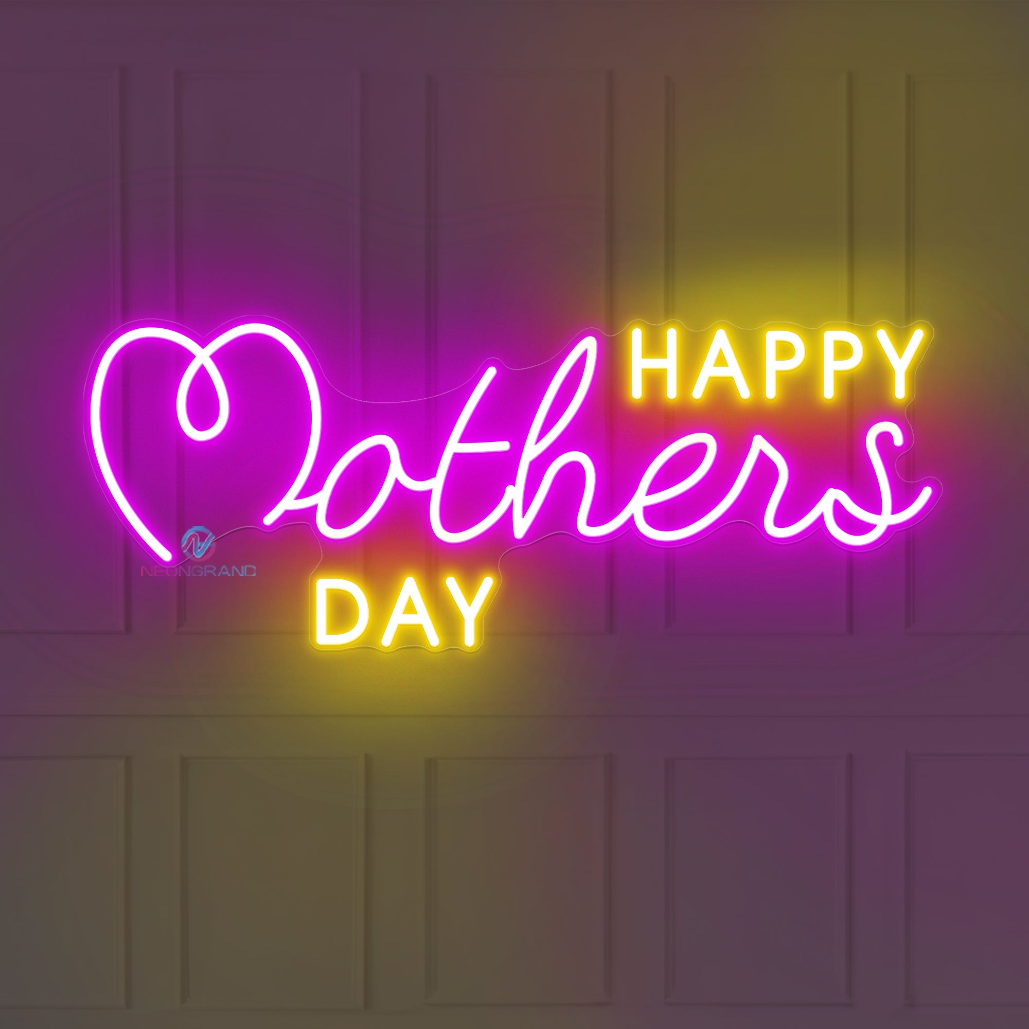 Happy Mother's Day Neon Mom Sign Led Light - NeonGrand