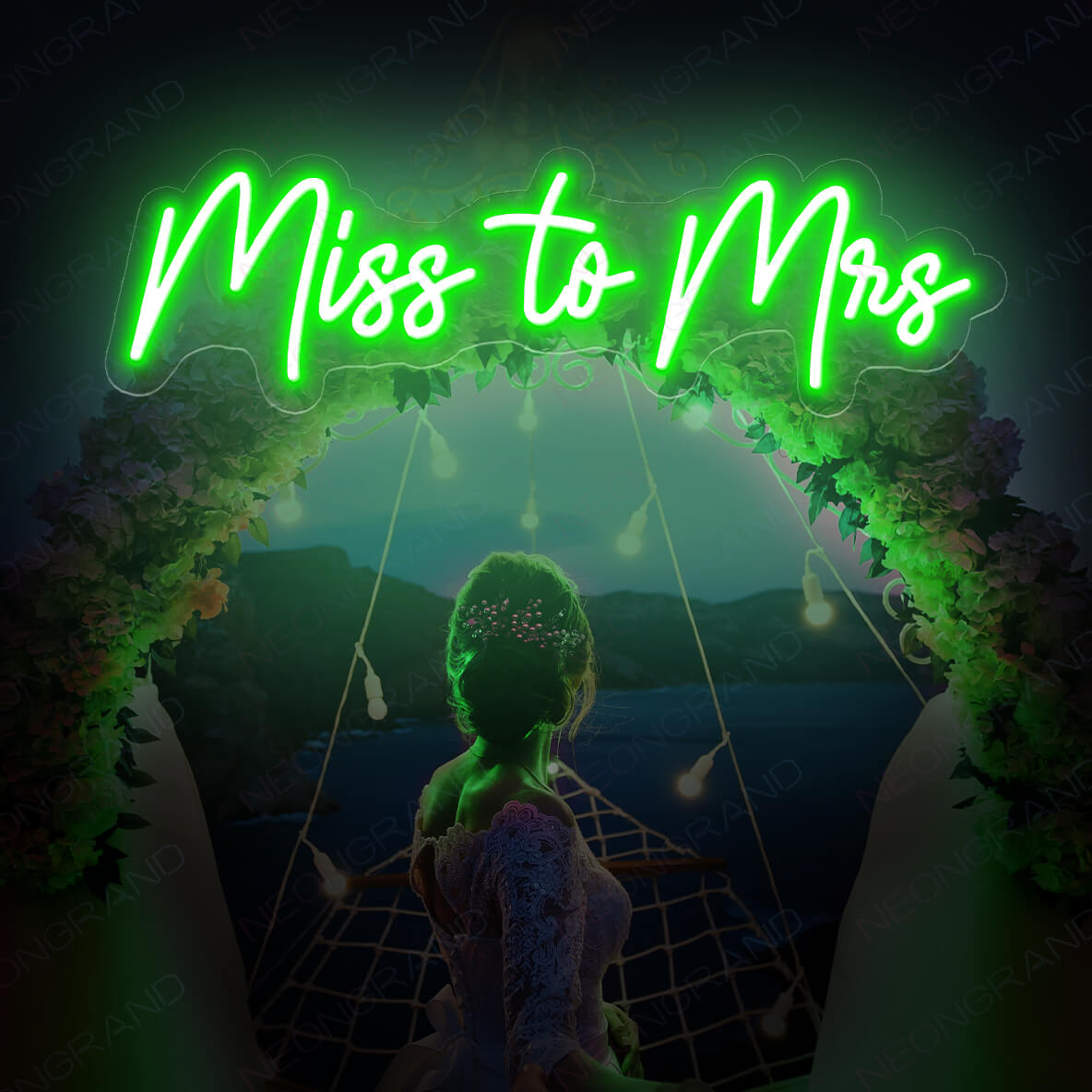 Miss To Mrs Neon Sign Wedding Led Light - NeonGrand