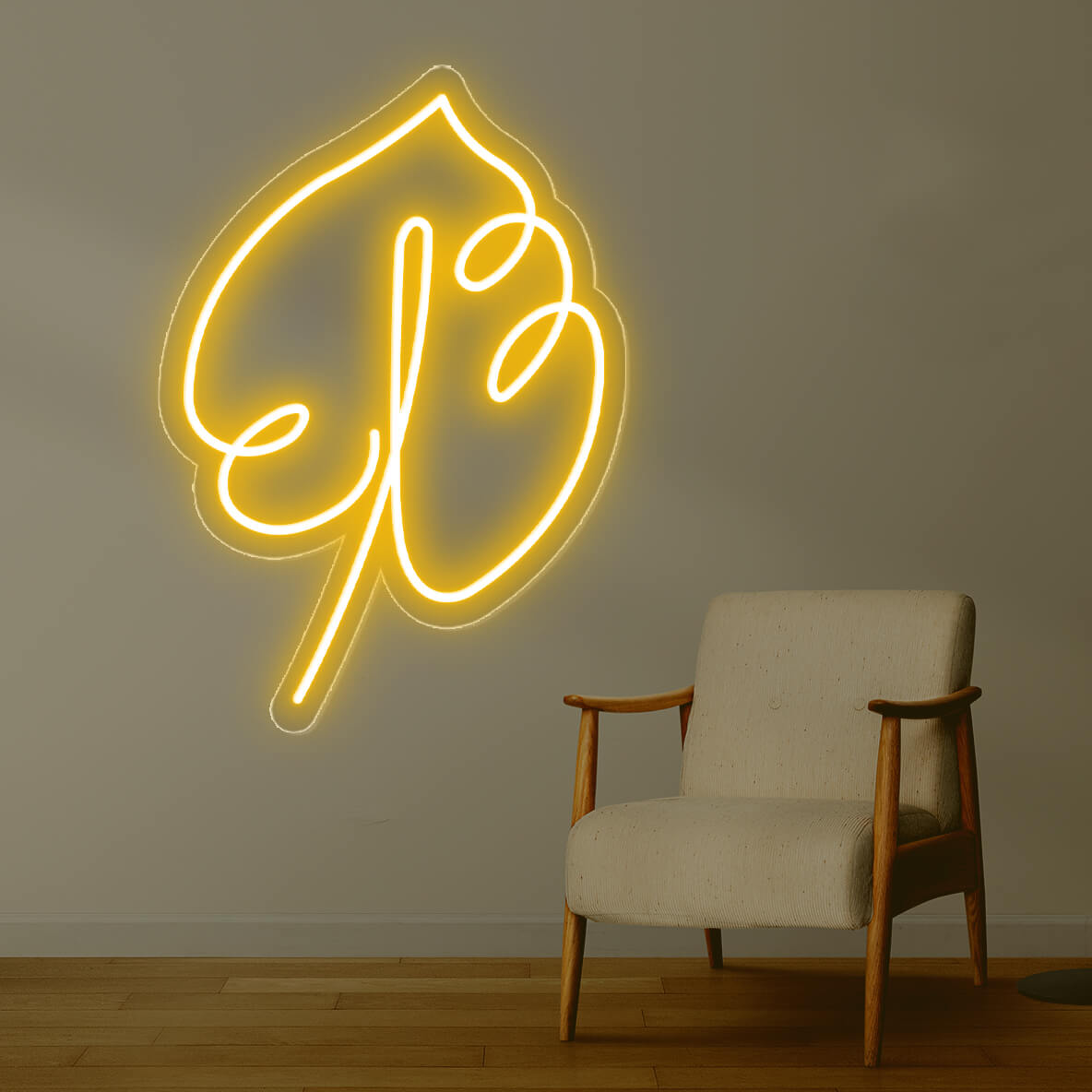 Monstera Leaf Neon Light Green Leaves Led Sign - NeonGrand