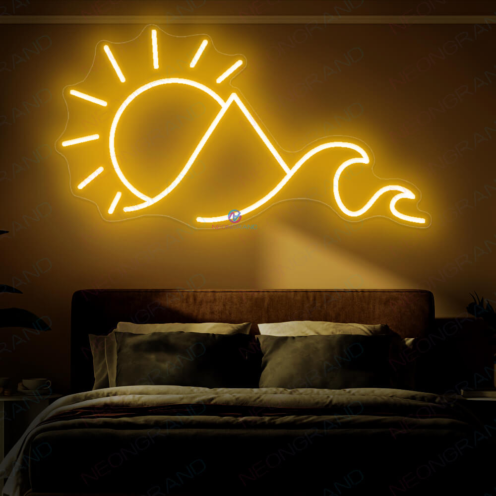 Neon Sign Mountains Sun Wave Led Light - NeonGrand