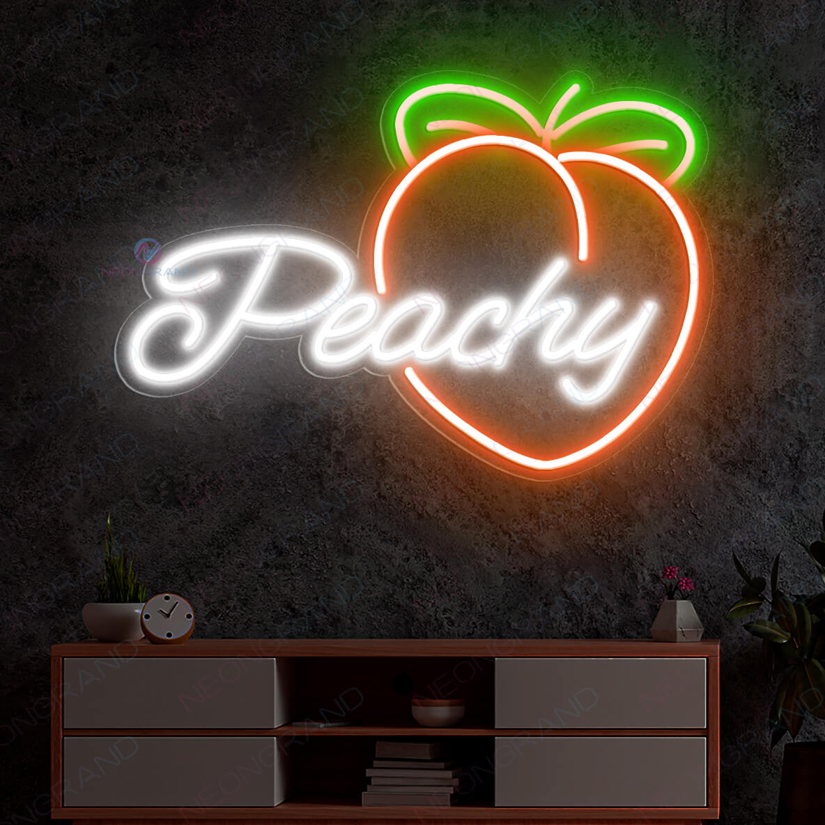 Peachy Neon Sign Peach Led Light - NeonGrand